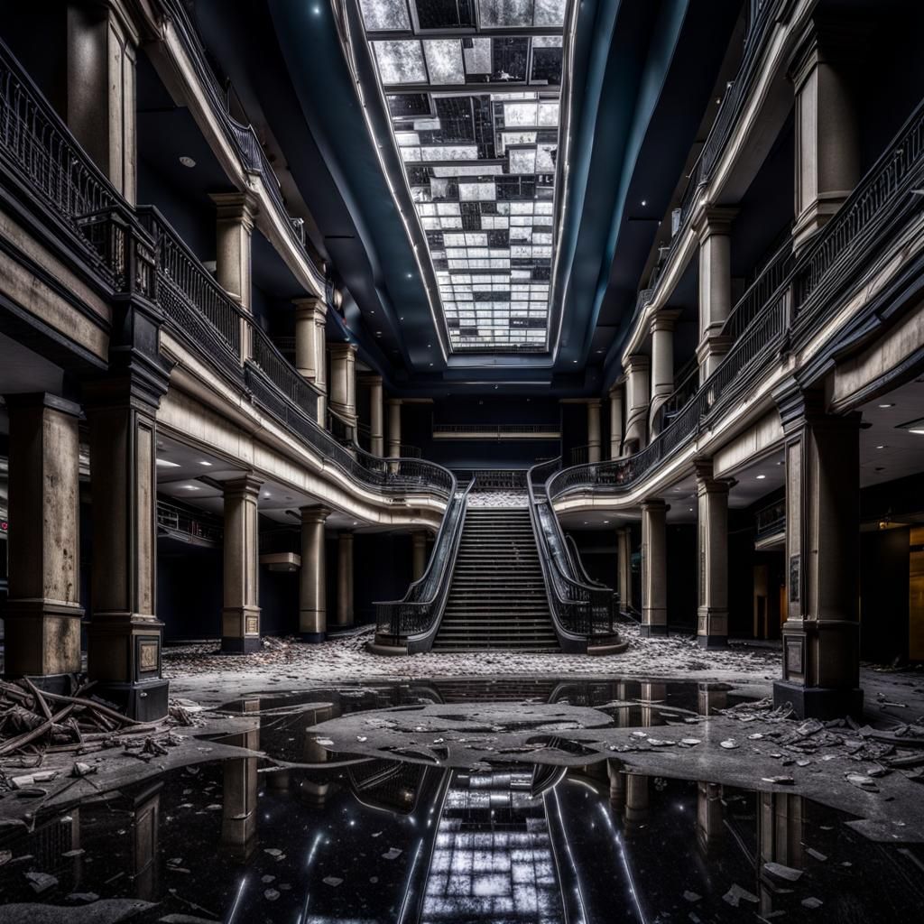 Abandoned Mall - AI Generated Artwork - NightCafe Creator