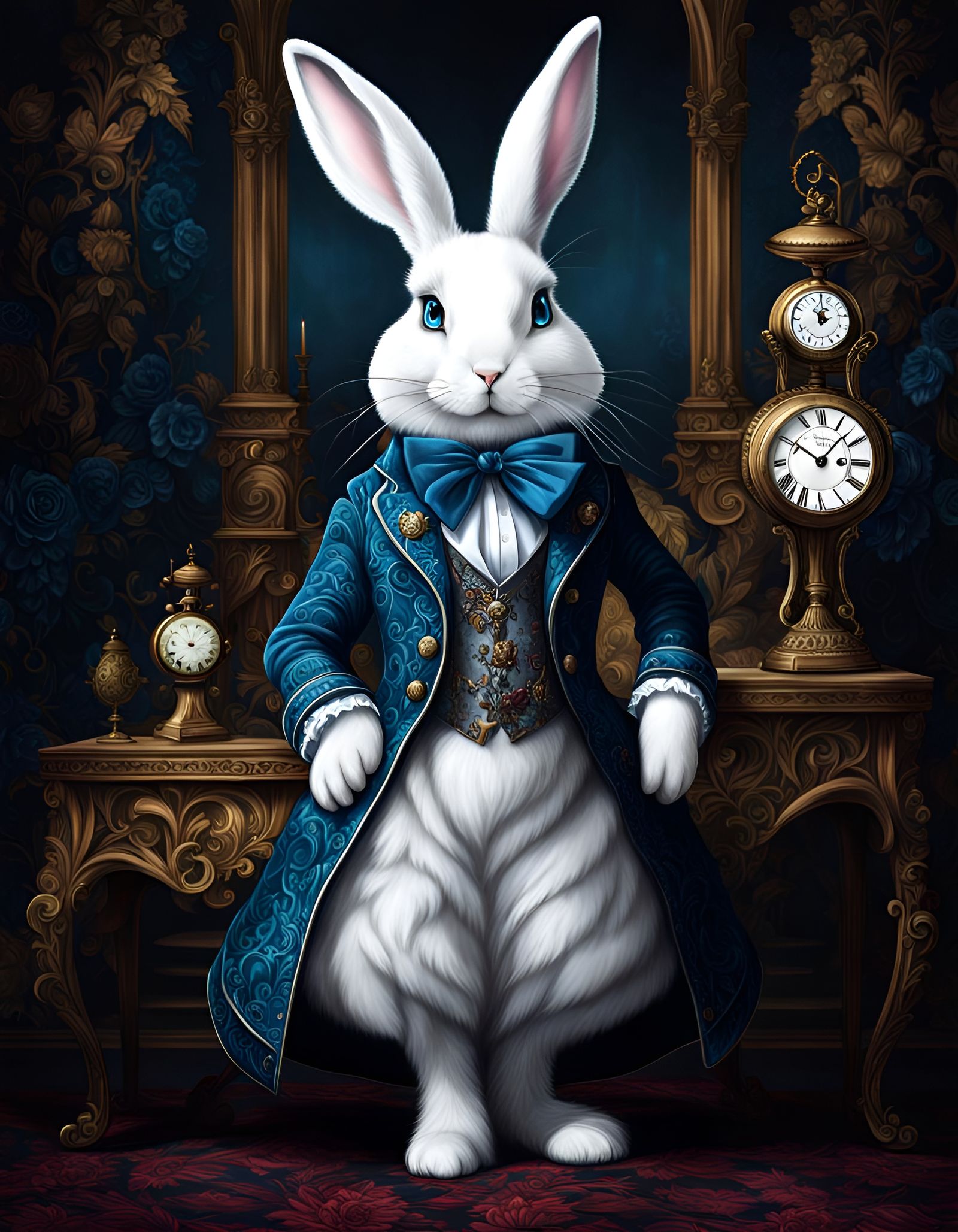 The White Rabbit Gothic Style - AI Generated Artwork - NightCafe Creator