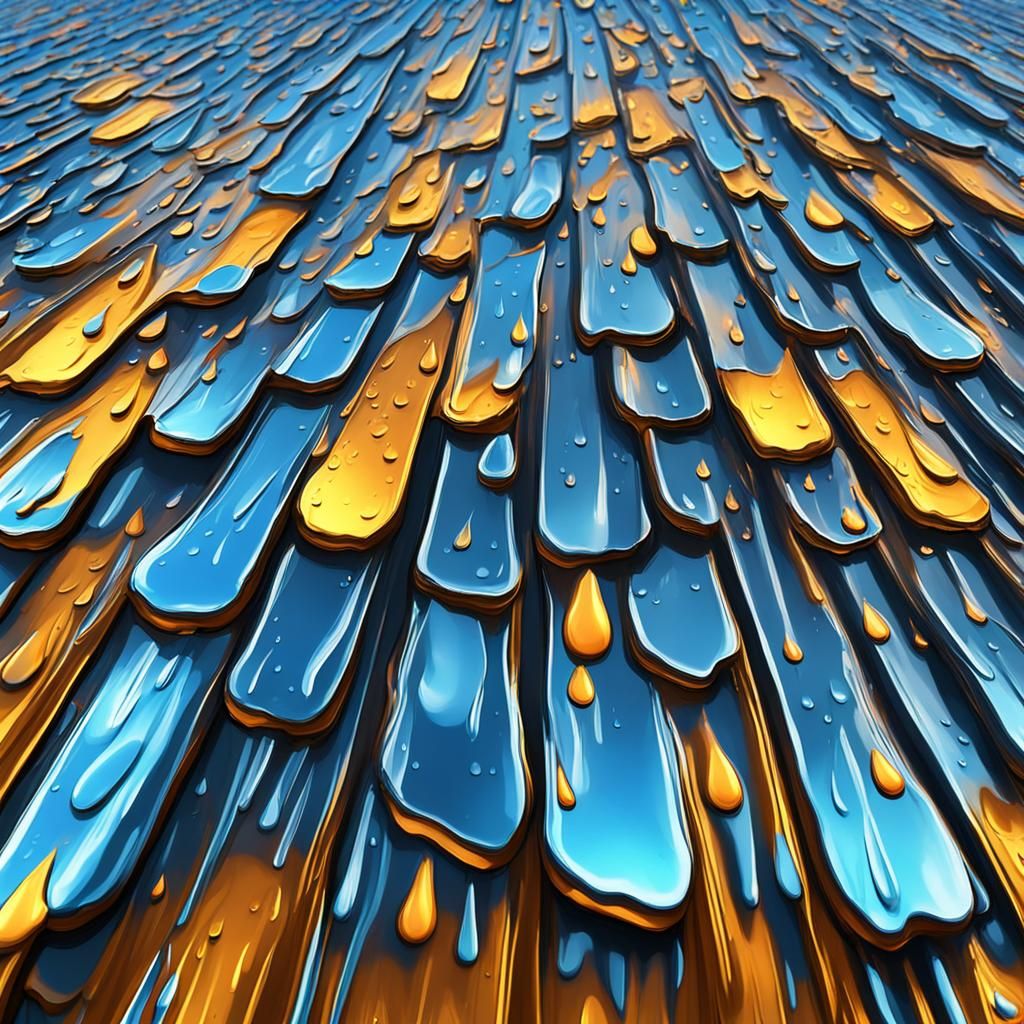 the beautiful raindrops dancing on a tin roof 8k resolution concept art ...