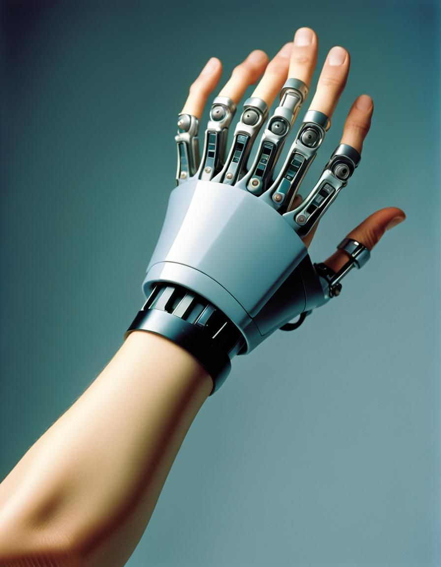 The Cyber Hand Plus - AI Generated Artwork - NightCafe Creator