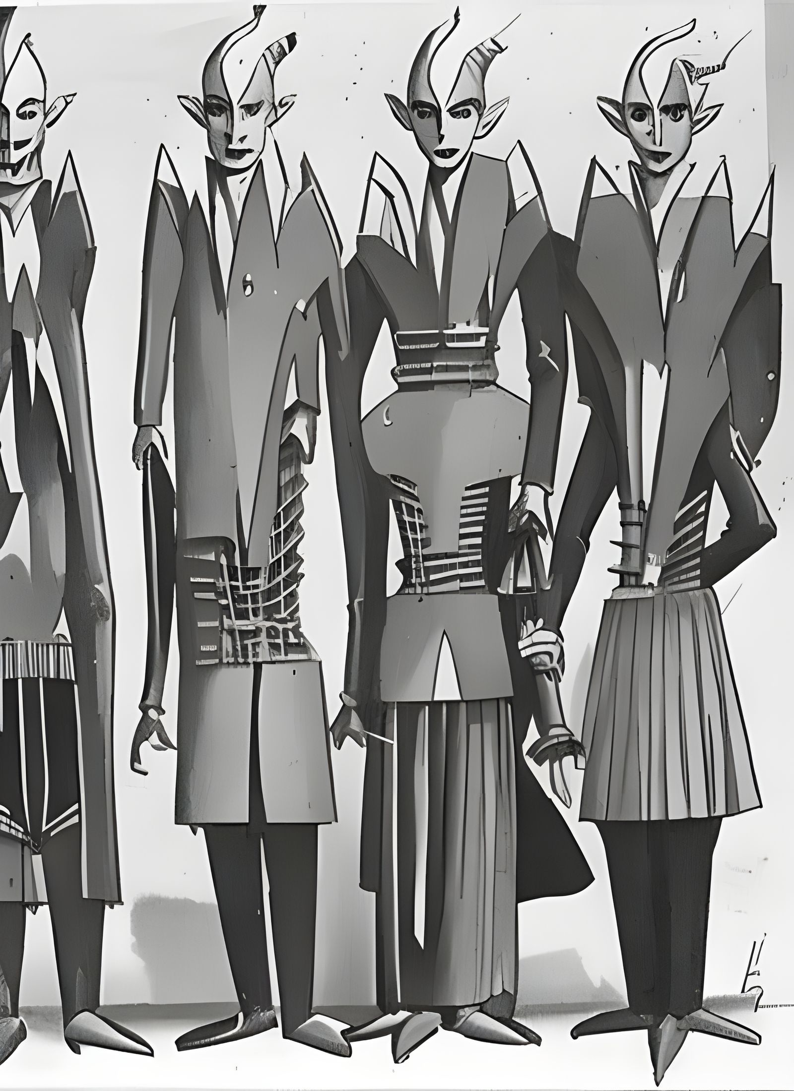 Old-Tyme B&W Photo of Machine Elves - AI Generated Artwork - NightCafe ...