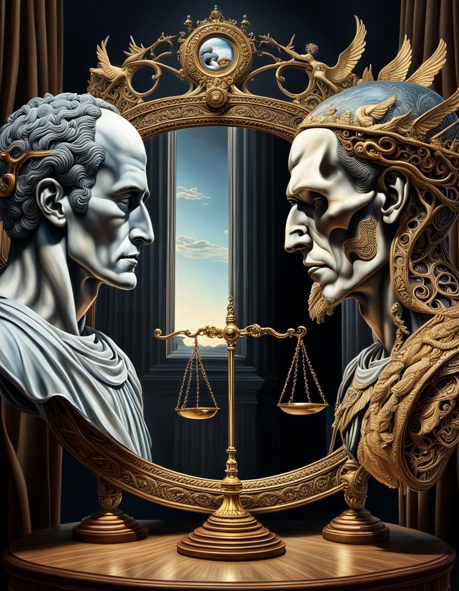 rational surrealist painting and justice vs. justice Mirror of Thought ...