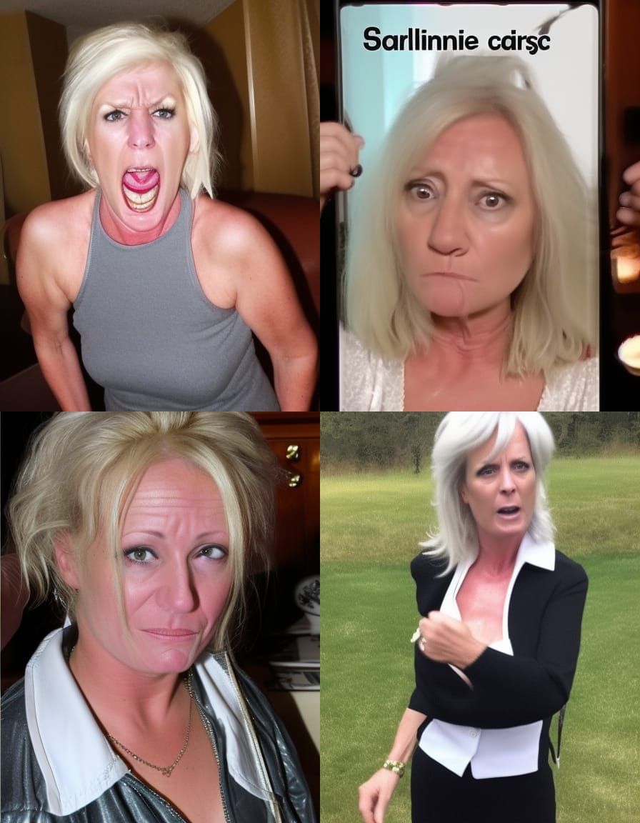 caroline the 56 year old angry drunk narcissist - AI Generated Artwork - NightCafe Creator
