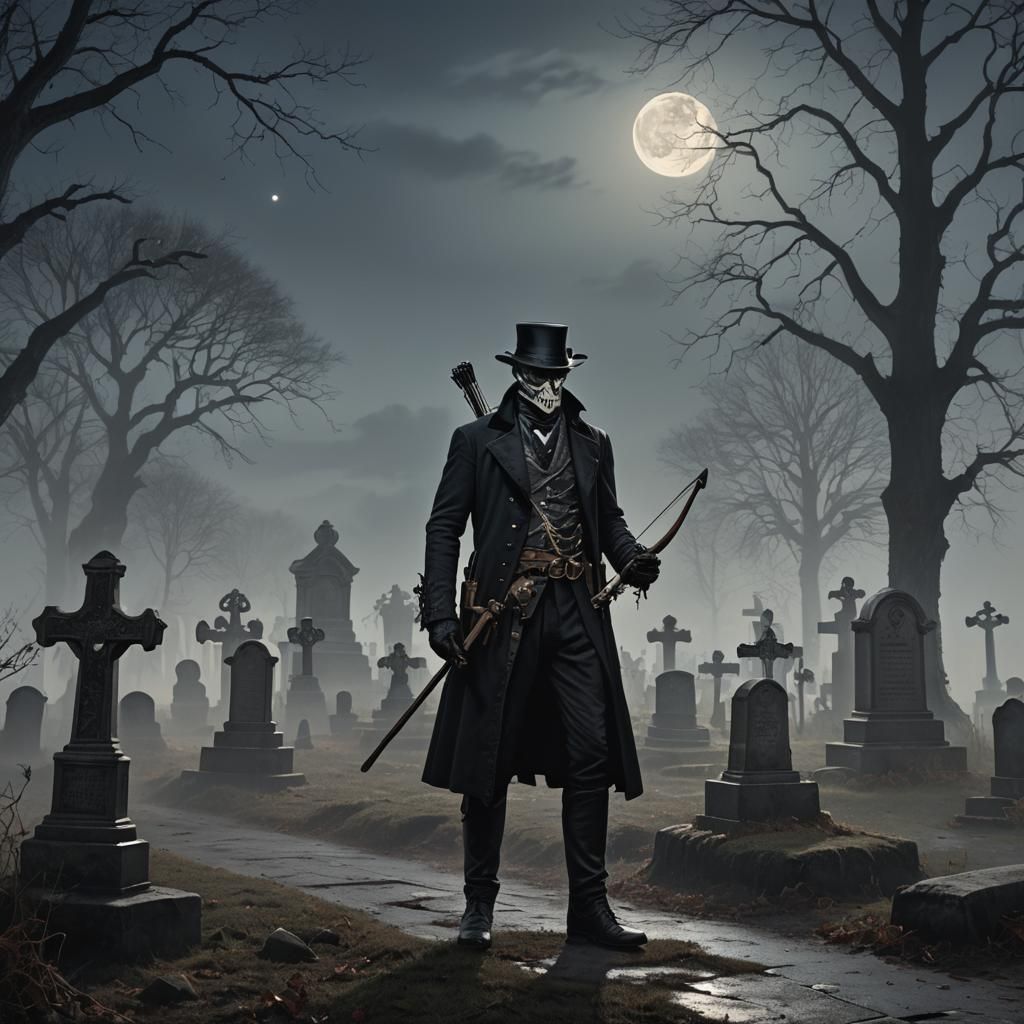 The Masked Vampire Hunter - AI Generated Artwork - NightCafe Creator