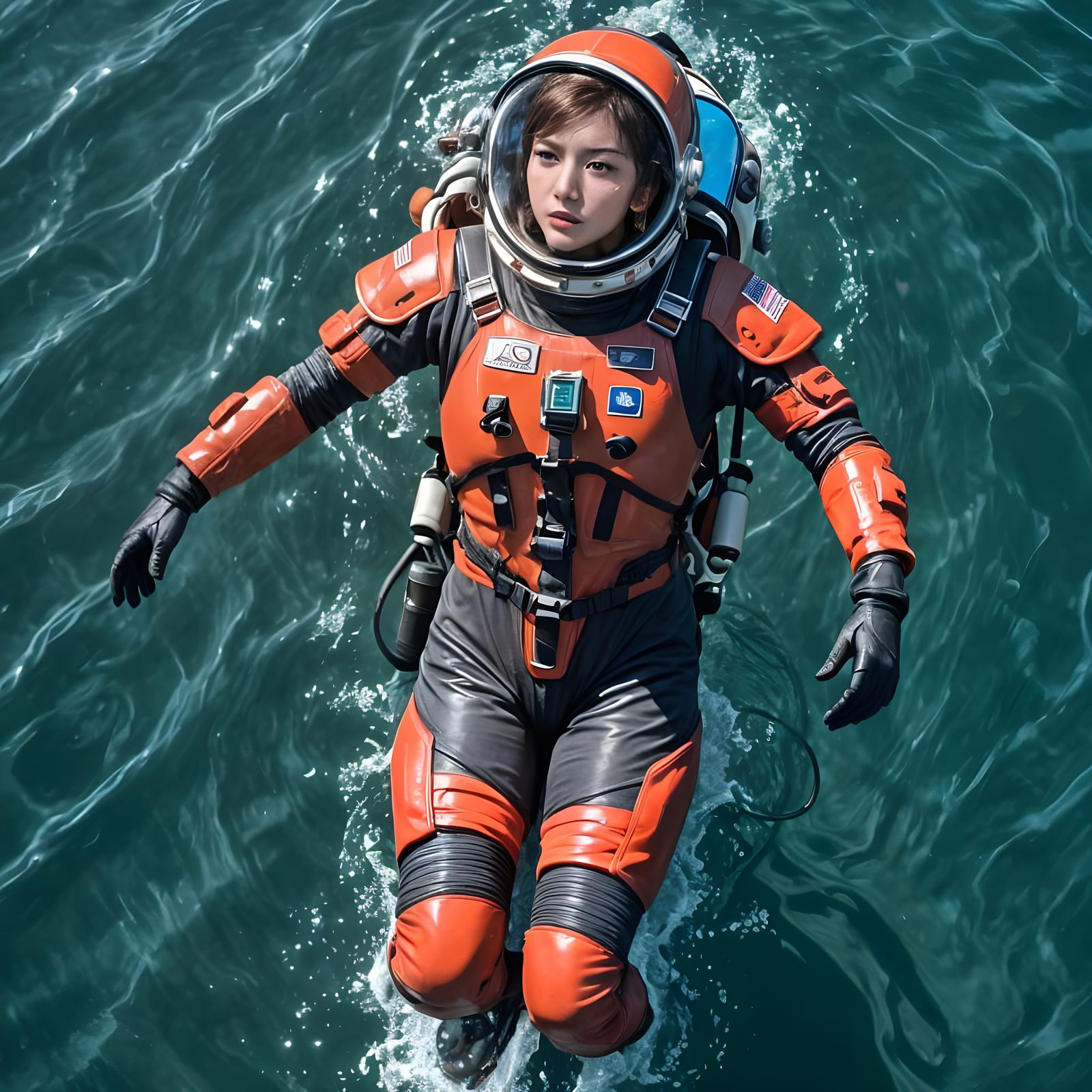 Mission Specialist Mei struggling to stay afloat after their ship crash ...