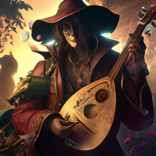 human bard musician a masterpiece, 8k resolution, dark fantasy concept art, by Greg Rutkowski ...