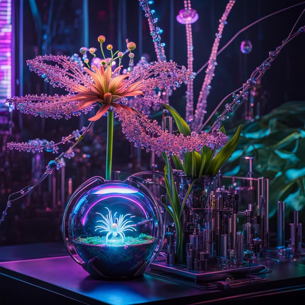 Alien Flower - AI Generated Artwork - NightCafe Creator