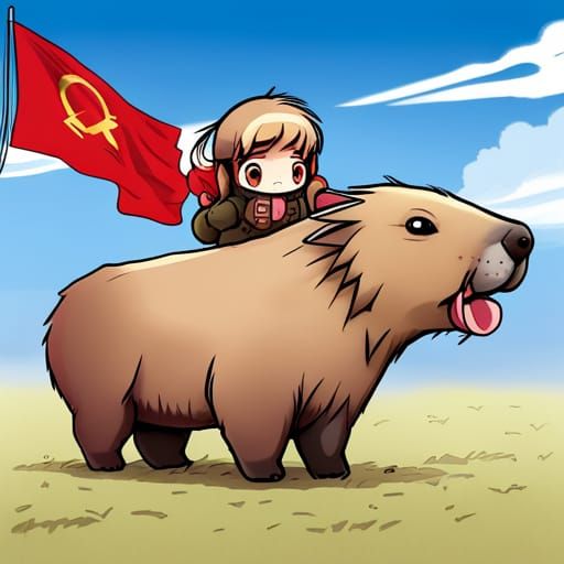 communist Capybara - AI Generated Artwork - NightCafe Creator