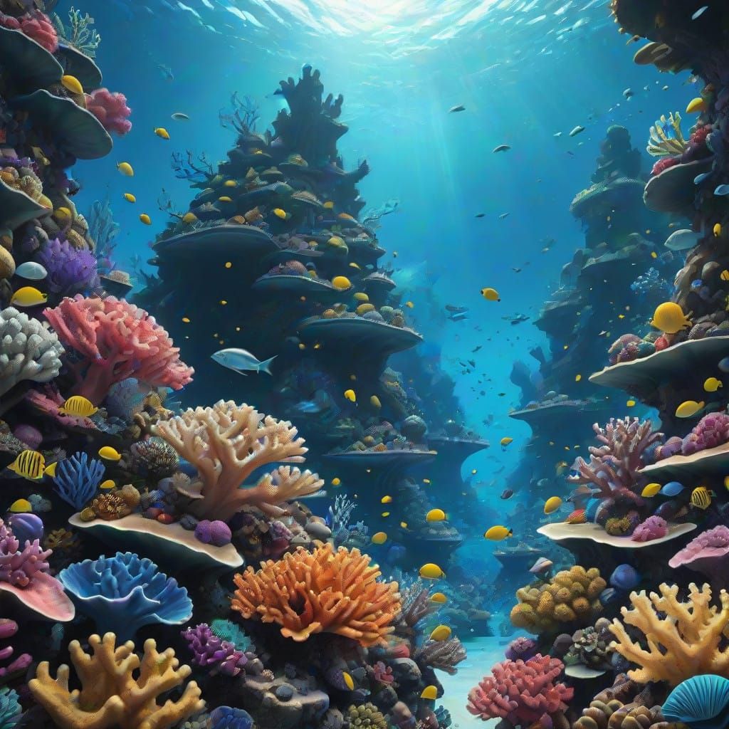 Coral reef sea life - Vibrant Coral Reef in Epic Cinematic S...