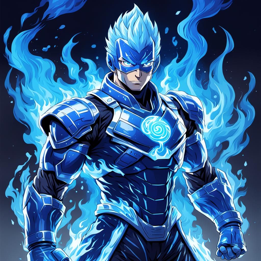 Blue fire man - AI Generated Artwork - NightCafe Creator