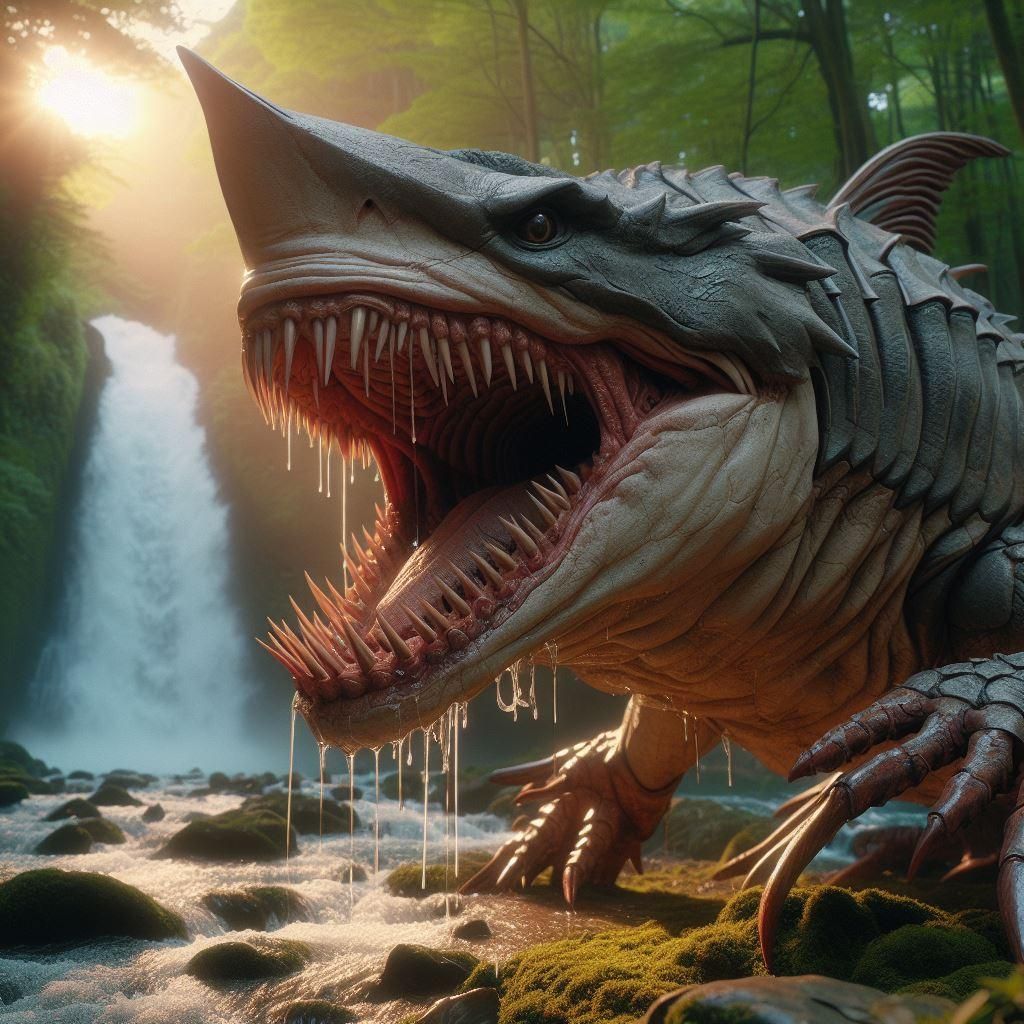 Goblin shark - Scorpion Chimera - AI Generated Artwork - NightCafe Creator