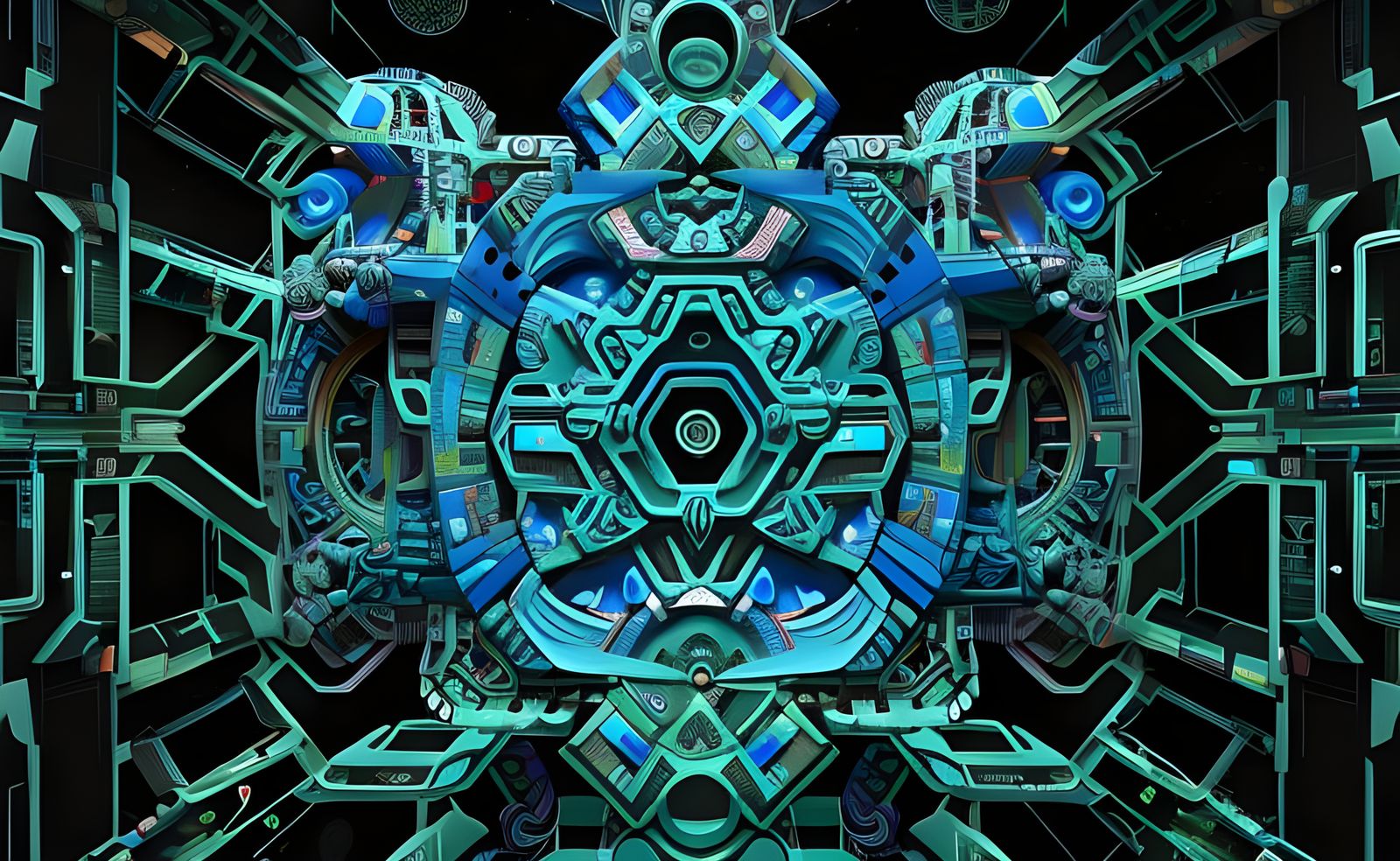 Abstract maximalist psy-sci-fi 21may23 - AI Generated Artwork ...