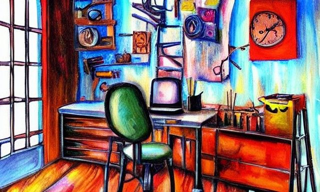 AI Artist Workplace - AI Generated Artwork - NightCafe Creator