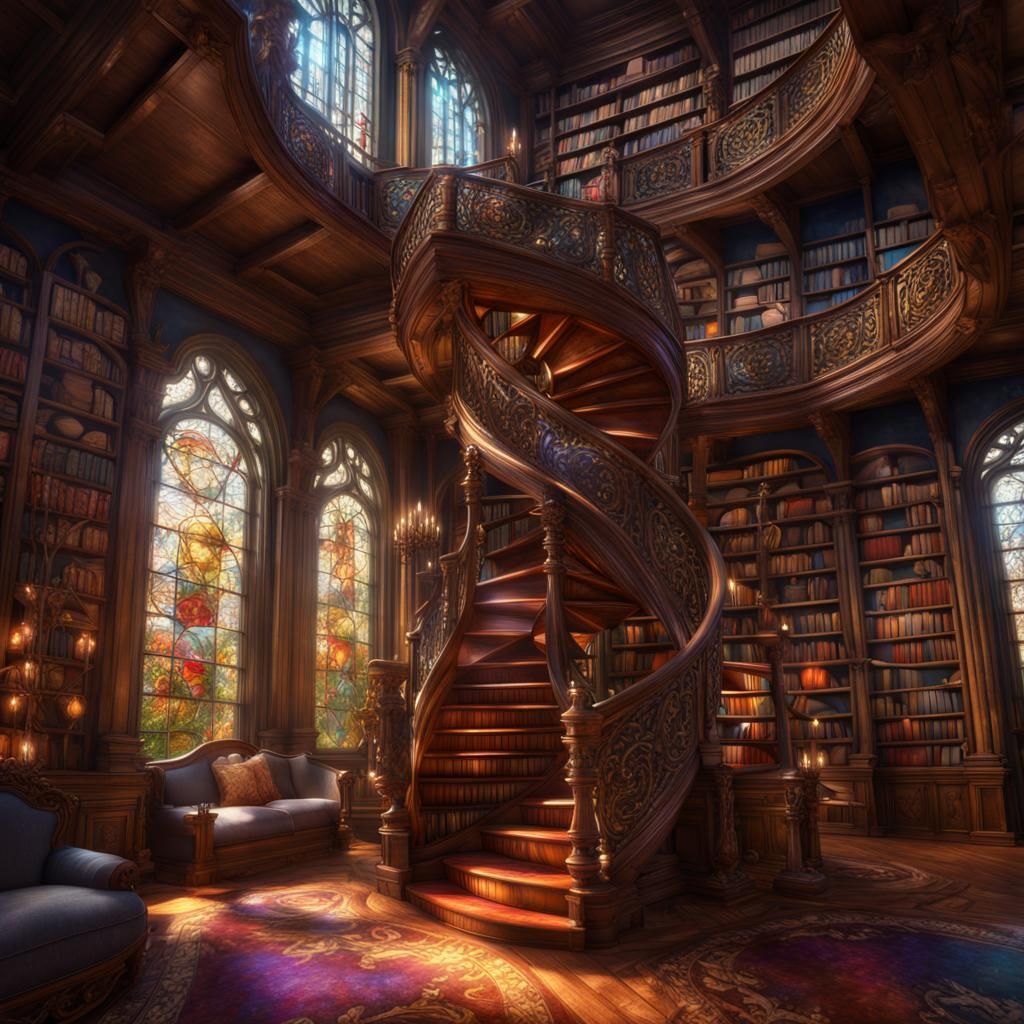 Dream Library - AI Generated Artwork - NightCafe Creator