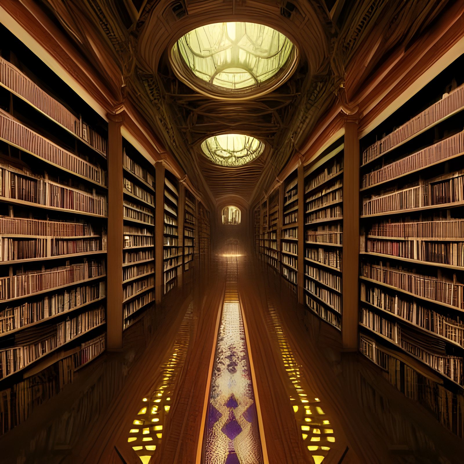 Hall of the Akashic records - AI Generated Artwork - NightCafe Creator