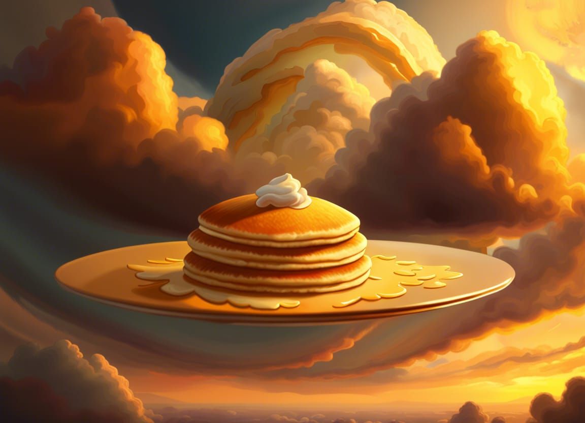 Heavenly Pancake Stack - AI Generated Artwork - NightCafe Creator
