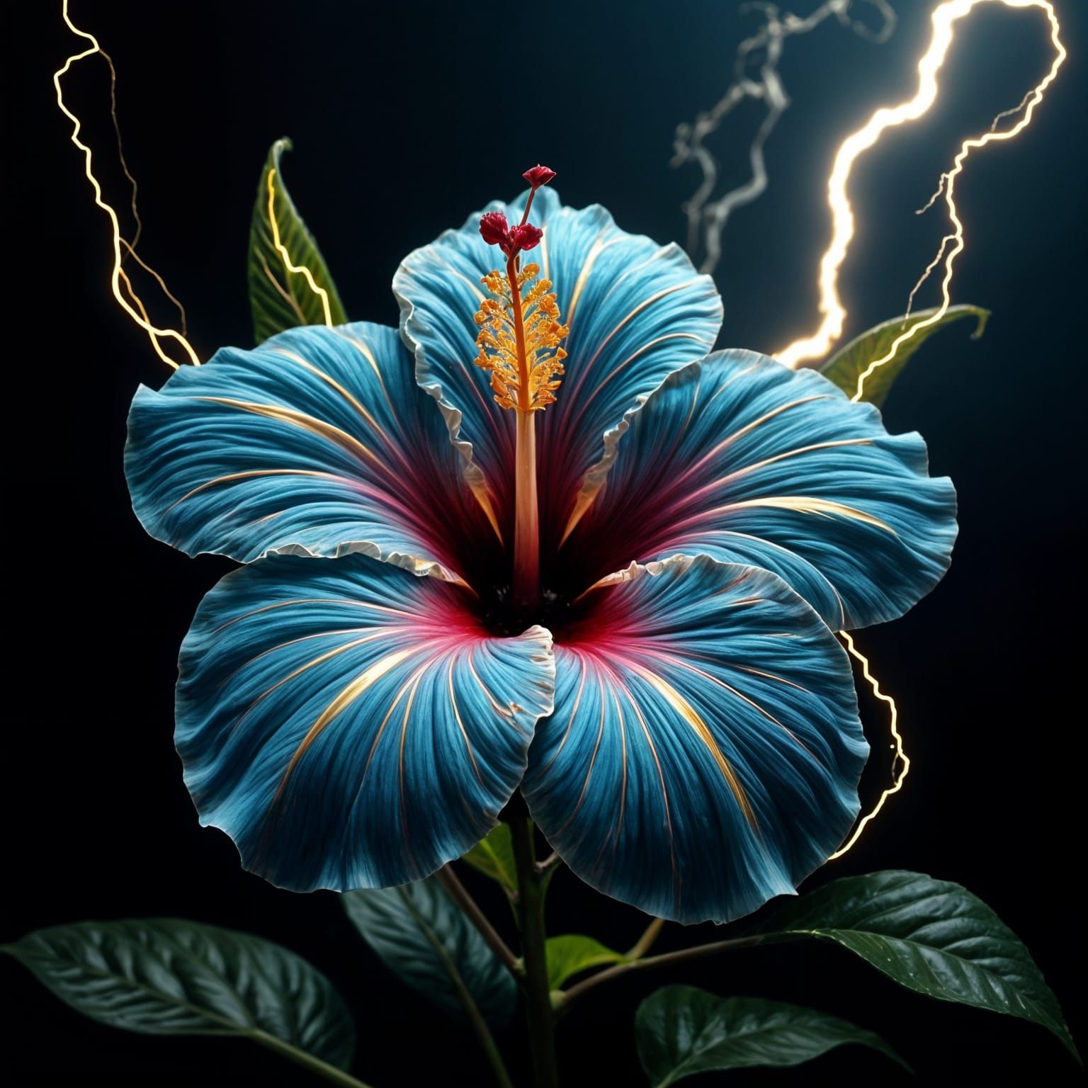 Hibiscus Flower In A Thunderstorm, w/ -Noir Royale-