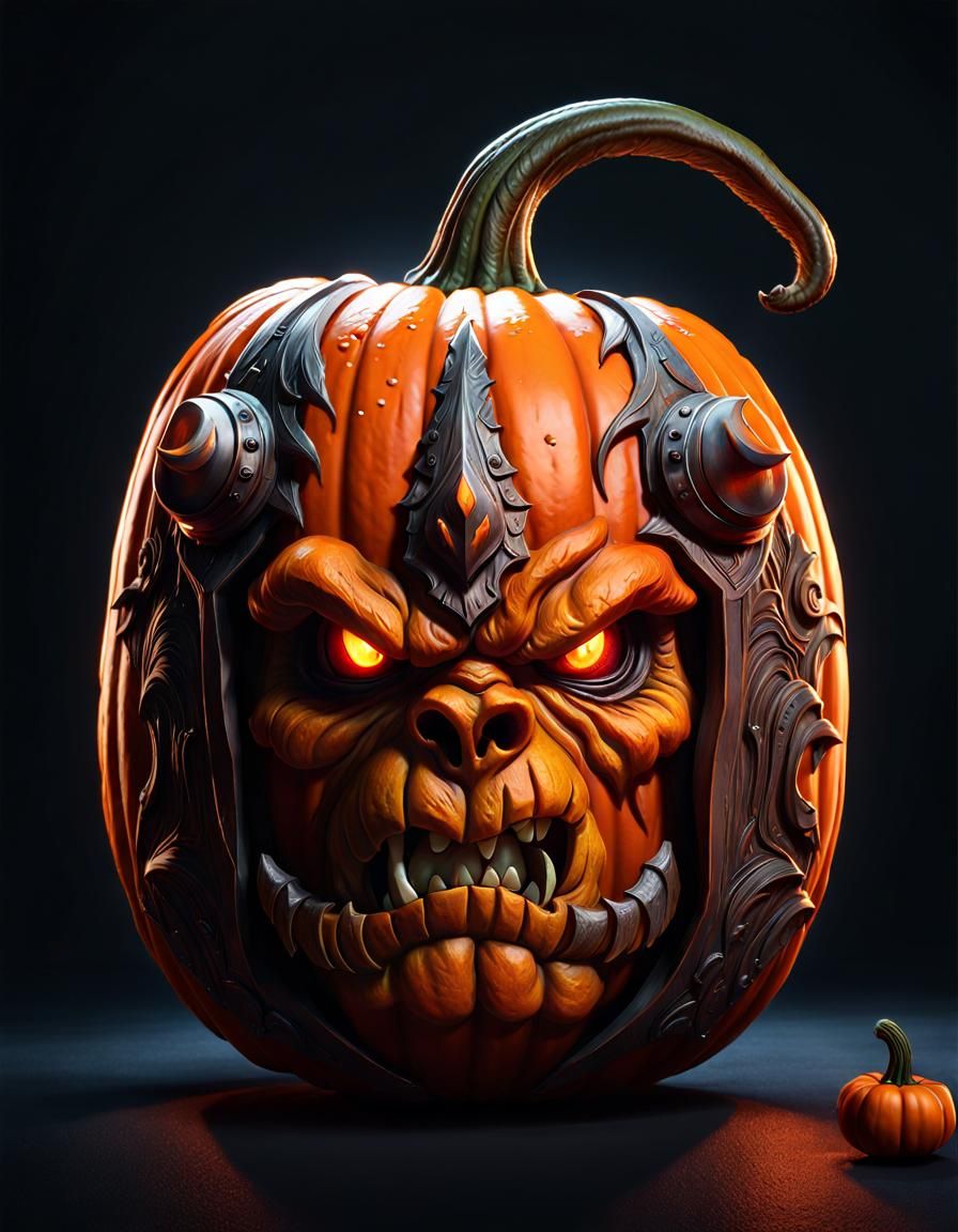 Ork pumpkin - AI Generated Artwork - NightCafe Creator