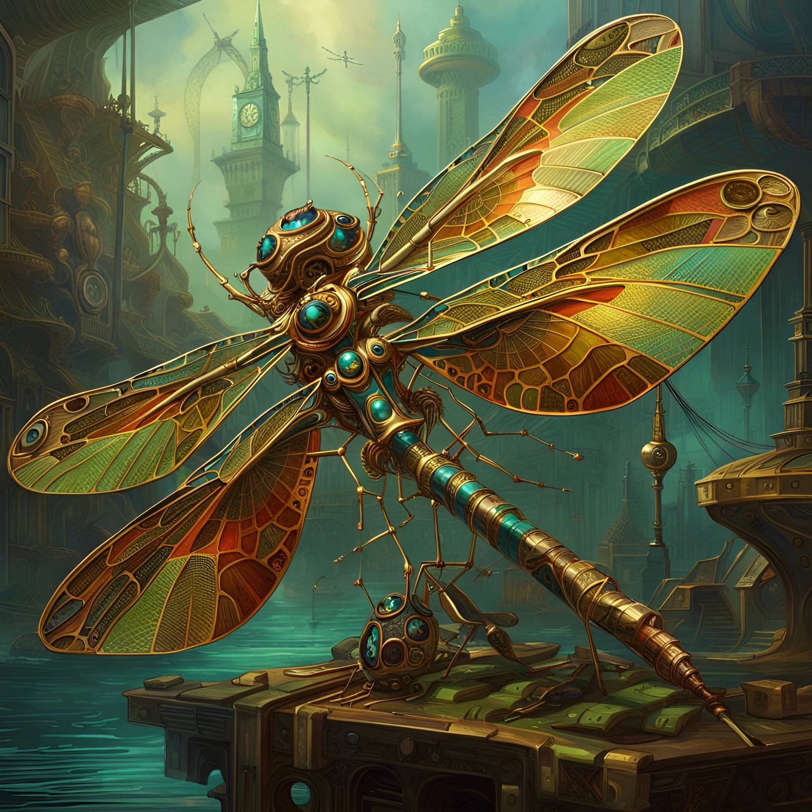 Mecha-Dragonfly, an artificial creature from the XXII century - AI ...