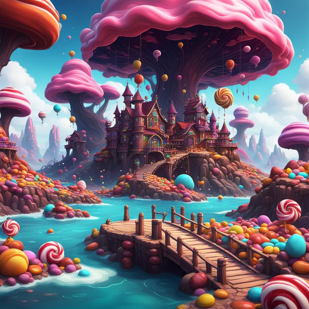 Candy Island - AI Generated Artwork - NightCafe Creator