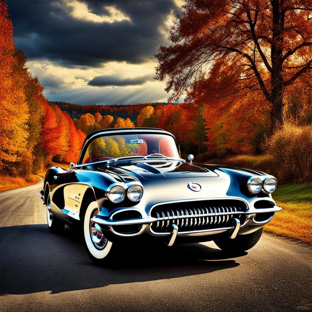 1962 Chevrolet Corvette - AI Generated Artwork - NightCafe Creator