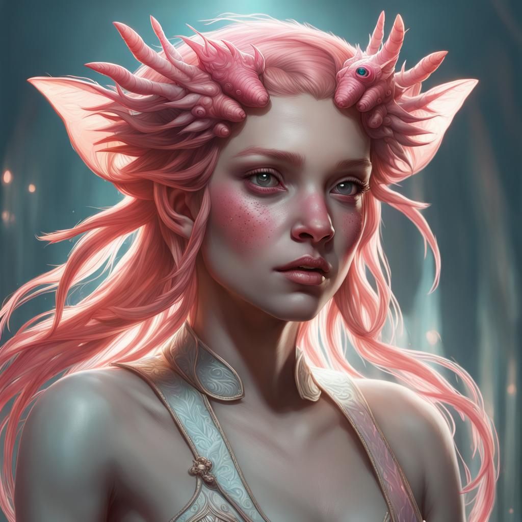 Axolotl Princess - AI Generated Artwork - NightCafe Creator