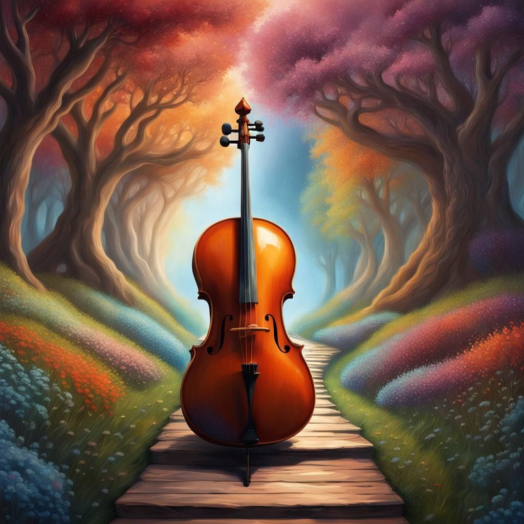 The Forest Cello - AI Generated Artwork - NightCafe Creator
