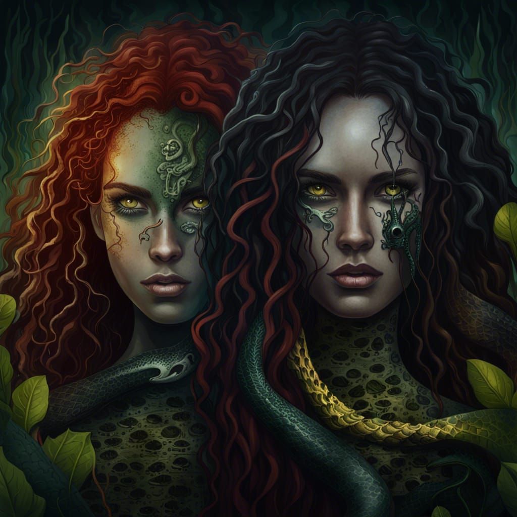 The Cursed Sisters v3 - AI Generated Artwork - NightCafe Creator