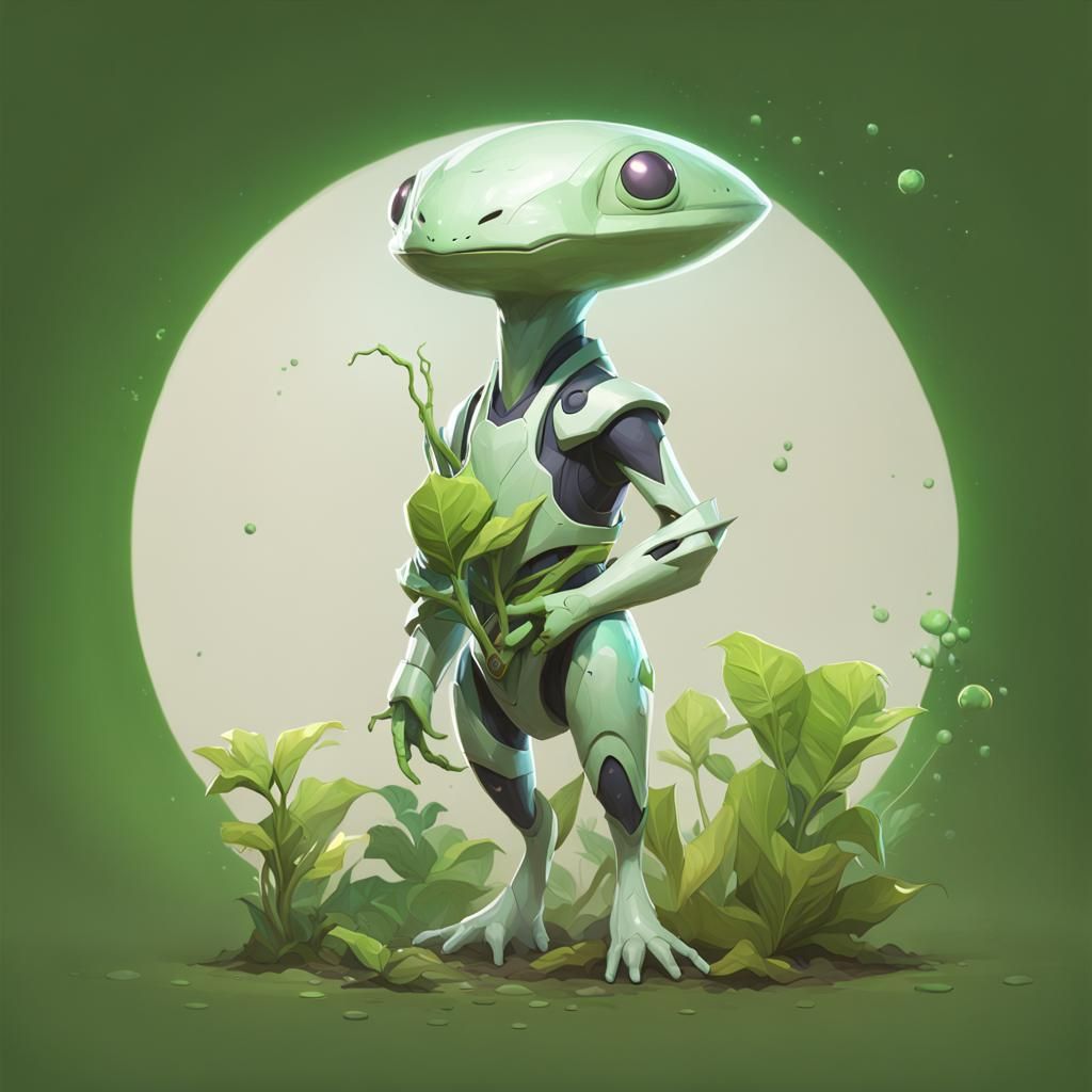 Plant based Alien - AI Generated Artwork - NightCafe Creator
