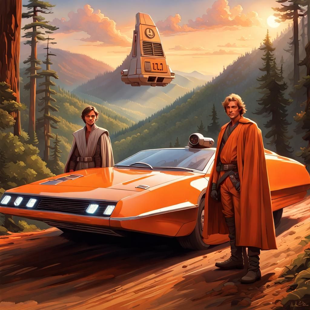 Bo and Luke Duke Skywalker - AI Generated Artwork - NightCafe Creator