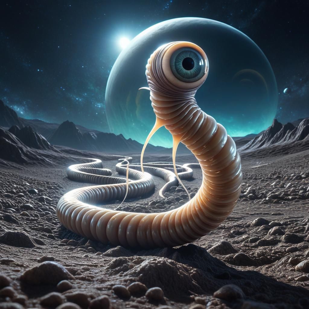 Space Worm - AI Generated Artwork - NightCafe Creator