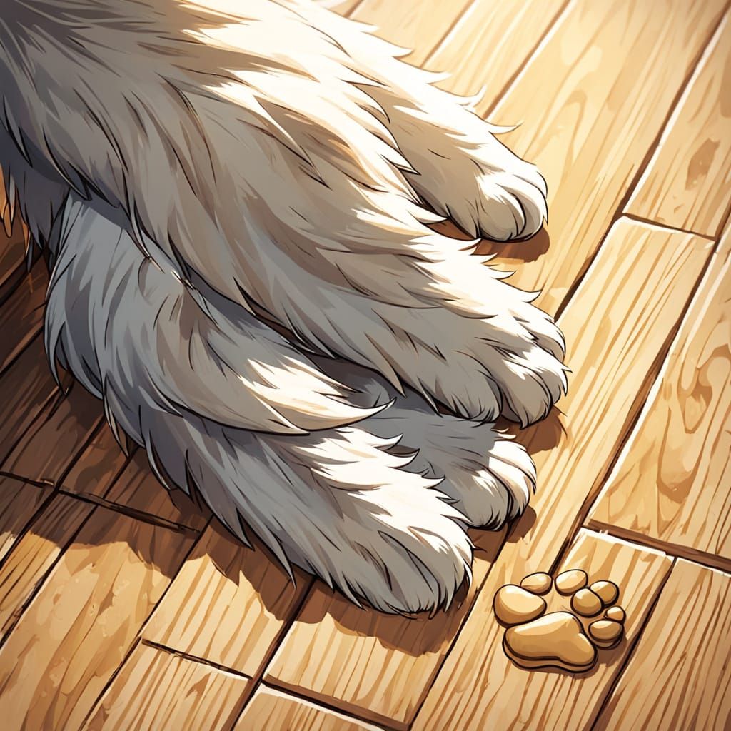 The sound of a cat's footfall