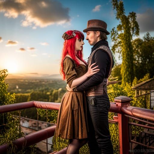 Emo-Romeo and Alterna-Juliet - AI Generated Artwork - NightCafe Creator