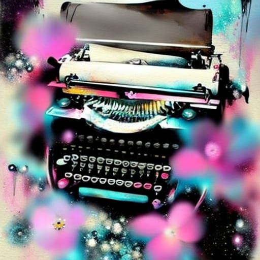 A vintage typewriter - AI Generated Artwork - NightCafe Creator