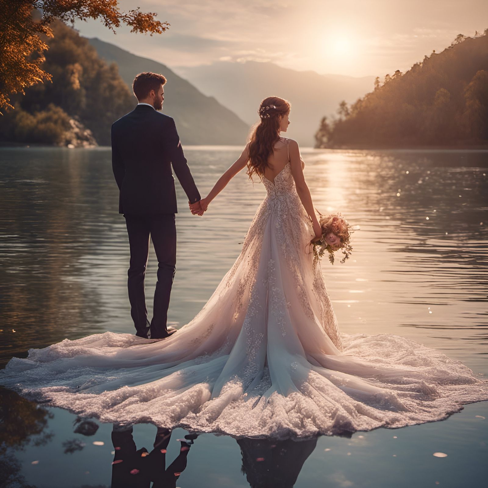 Bride and Groom - AI Generated Artwork - NightCafe Creator