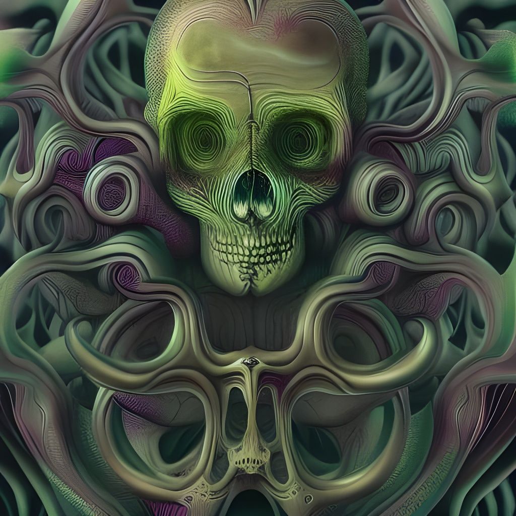 Surreal Skull - AI Generated Artwork - NightCafe Creator