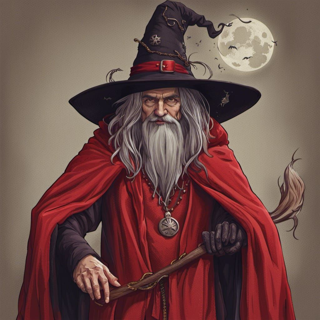 Red Wizard - AI Generated Artwork - NightCafe Creator