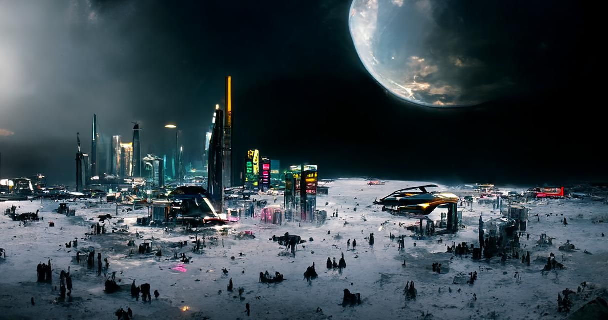 ultramodern civilization on the moon - AI Generated Artwork - NightCafe ...