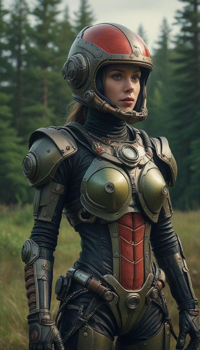 Steampunk Alien Goddess in Elegance - AI Art