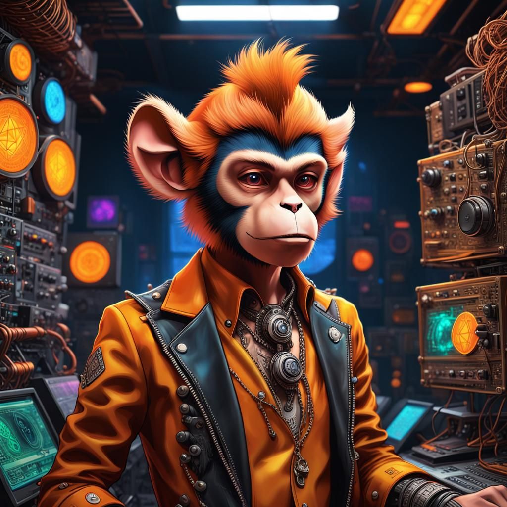 Digital monkey - AI Generated Artwork - NightCafe Creator