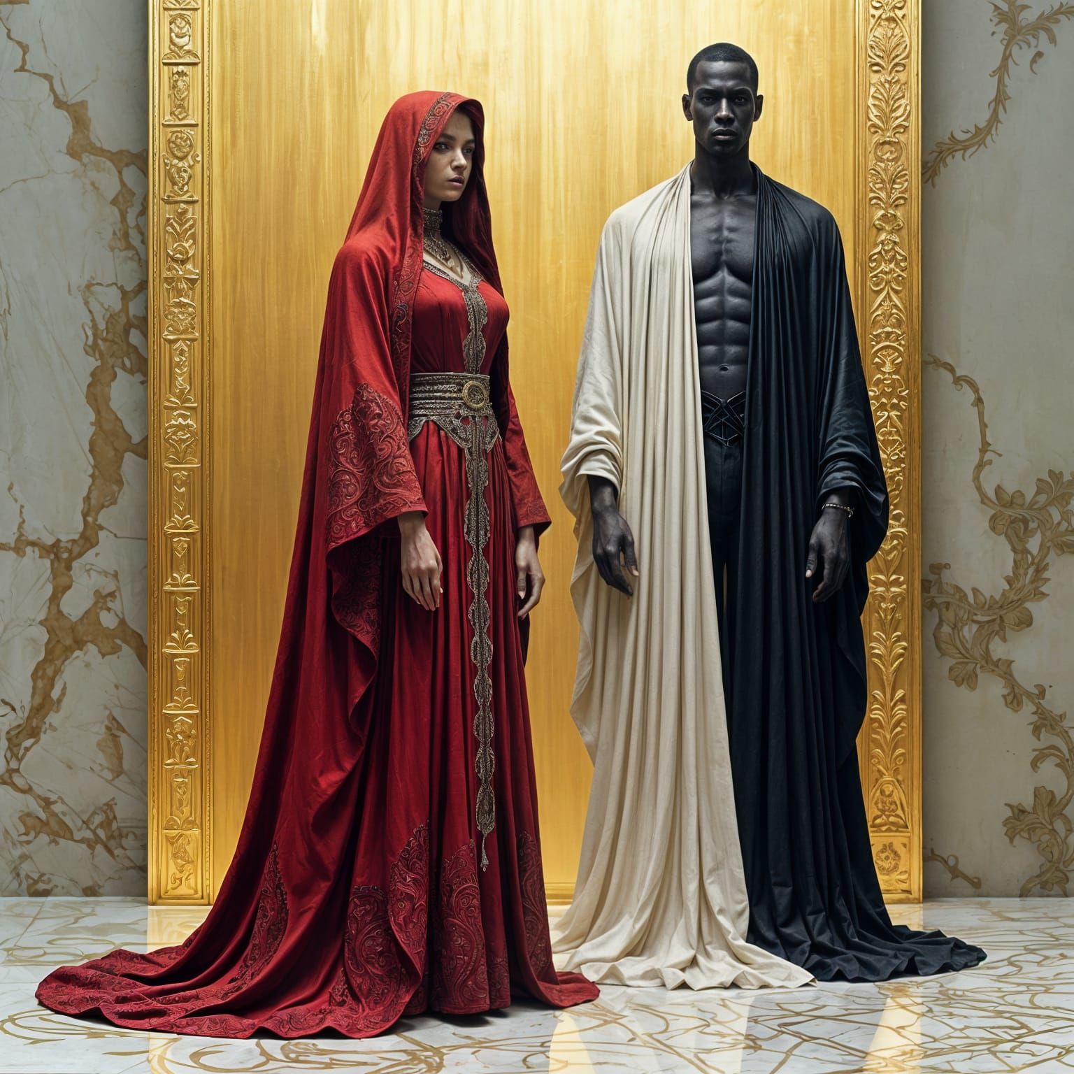 Fractal Portrait in Geotic Style - AI Art