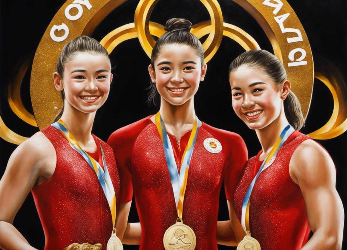 Olympic Gymnasts The Ultimate Achievement - AI Generated Artwork ...