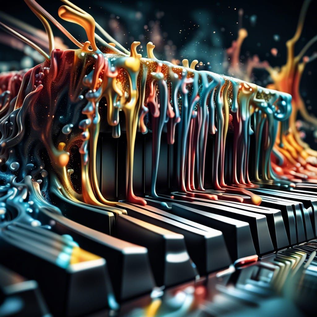 Melting Keys - AI Generated Artwork - NightCafe Creator