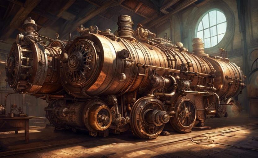 steampunk Aether engines - AI Generated Artwork - NightCafe Creator