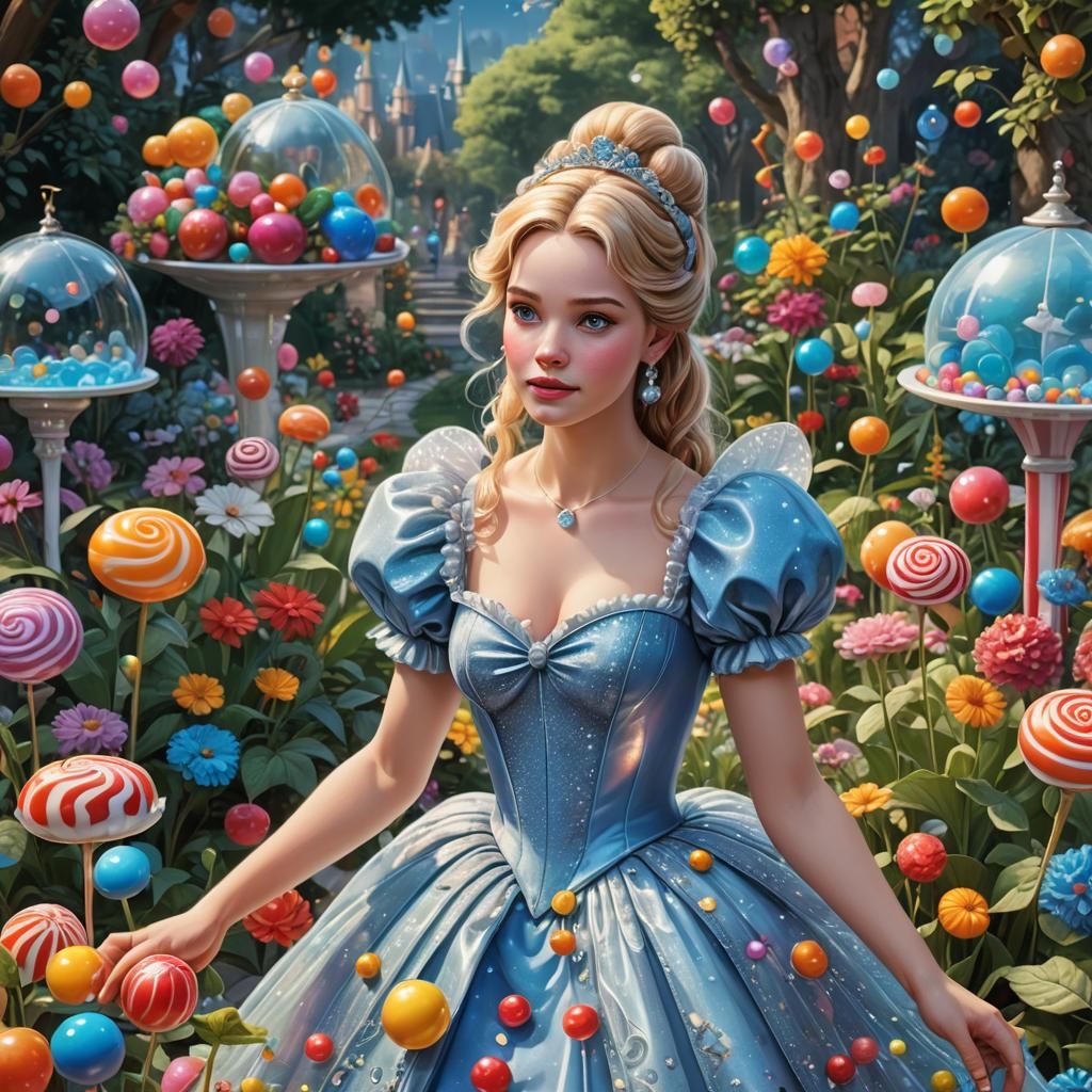 Cinderella in the garden - AI Generated Artwork - NightCafe Creator
