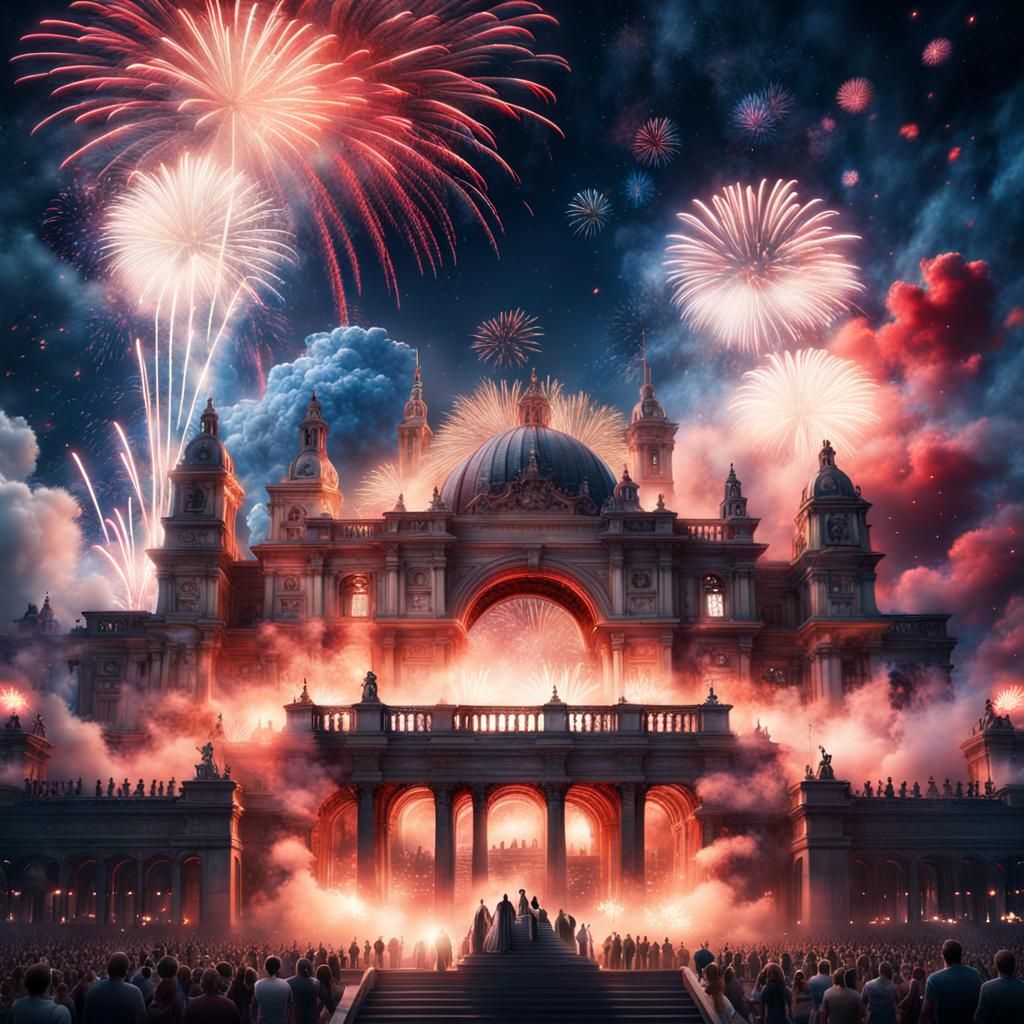 Fireworks Fantasy - AI Generated Artwork - NightCafe Creator