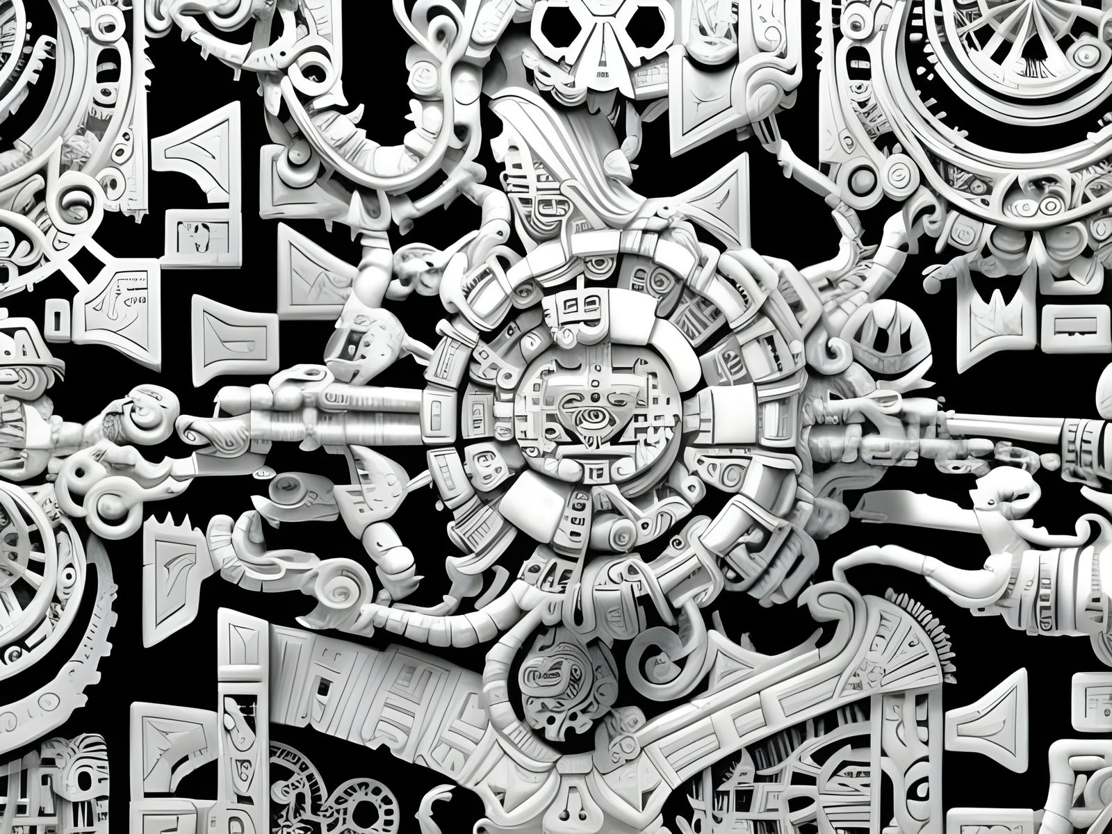 Abstract geometric mech psy-art 20may23 - AI Generated Artwork ...