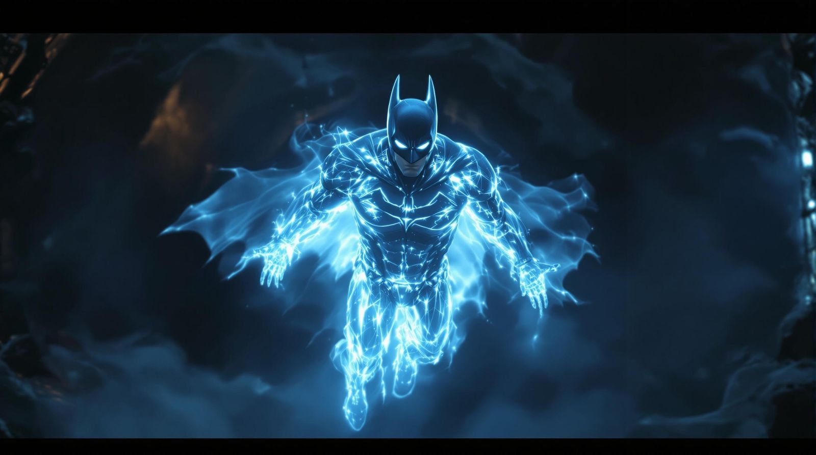 Spectral Batman Lingers in Batcave - AI Art