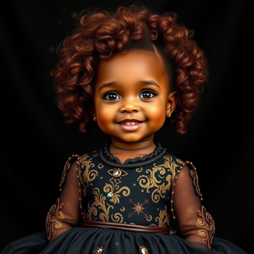 Princess 2025 - Chocolate Skinned Baby Princess in Ebony and...