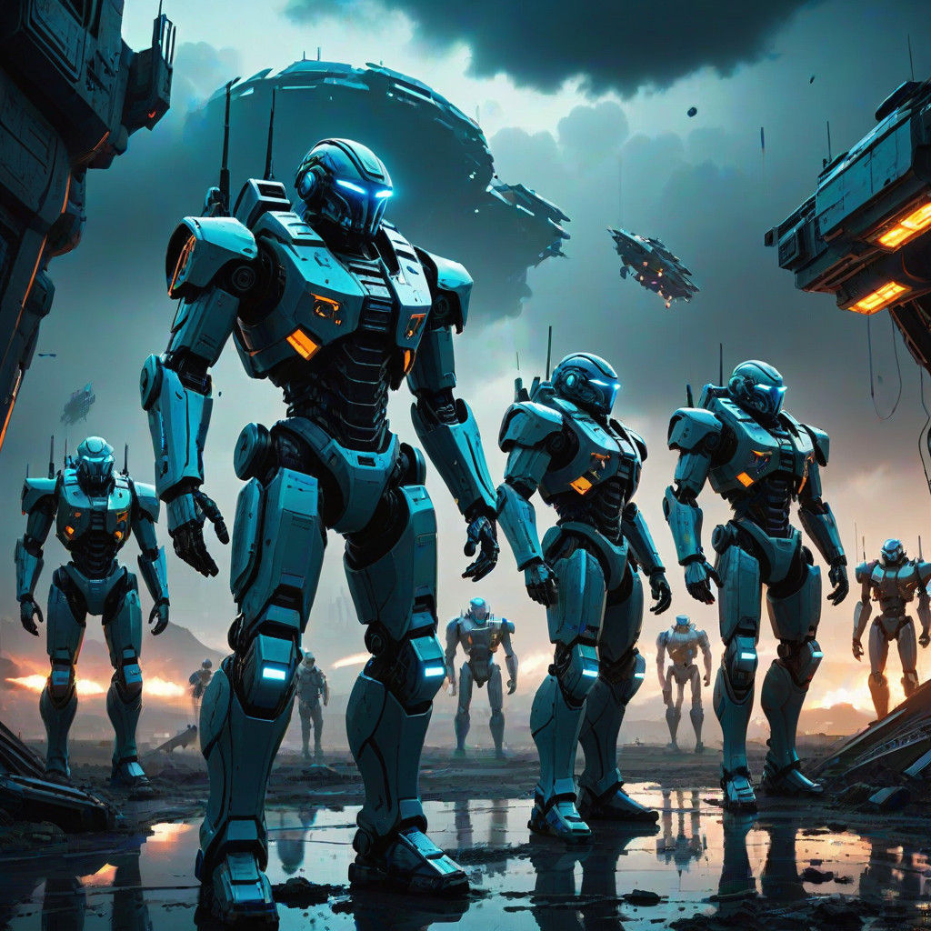 Fathom AI Army - Surreal Futuristic Robot Legion